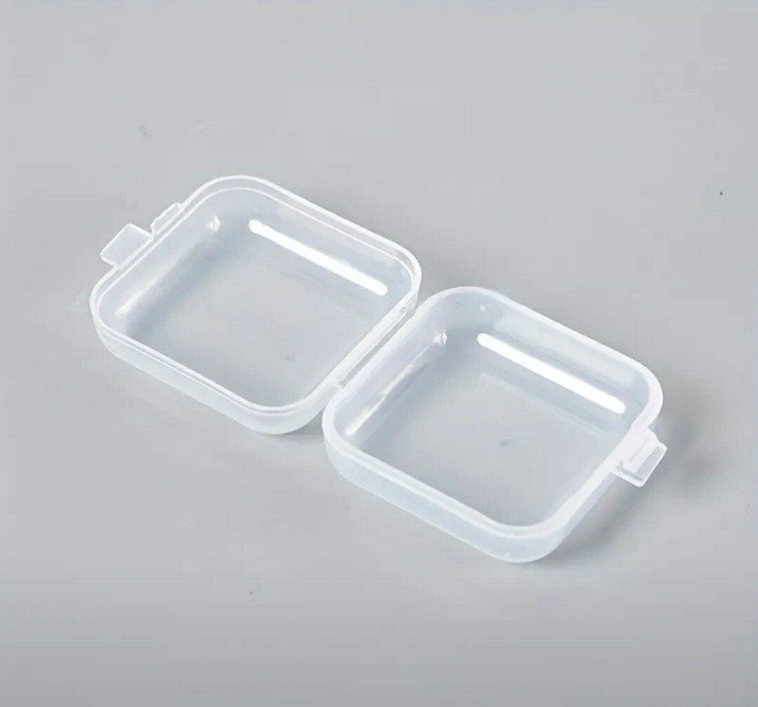 12 Mini Clear Plastic Small Craft Box Jewellery Ring Storage Case ...