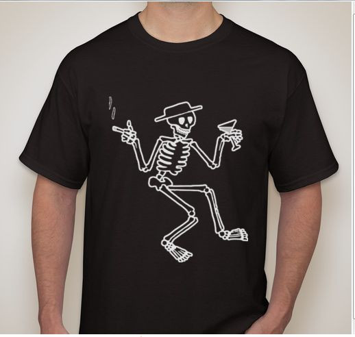 SOCIAL DISTORTION smoking drinking skeleton Thrash Punk rock band T ...