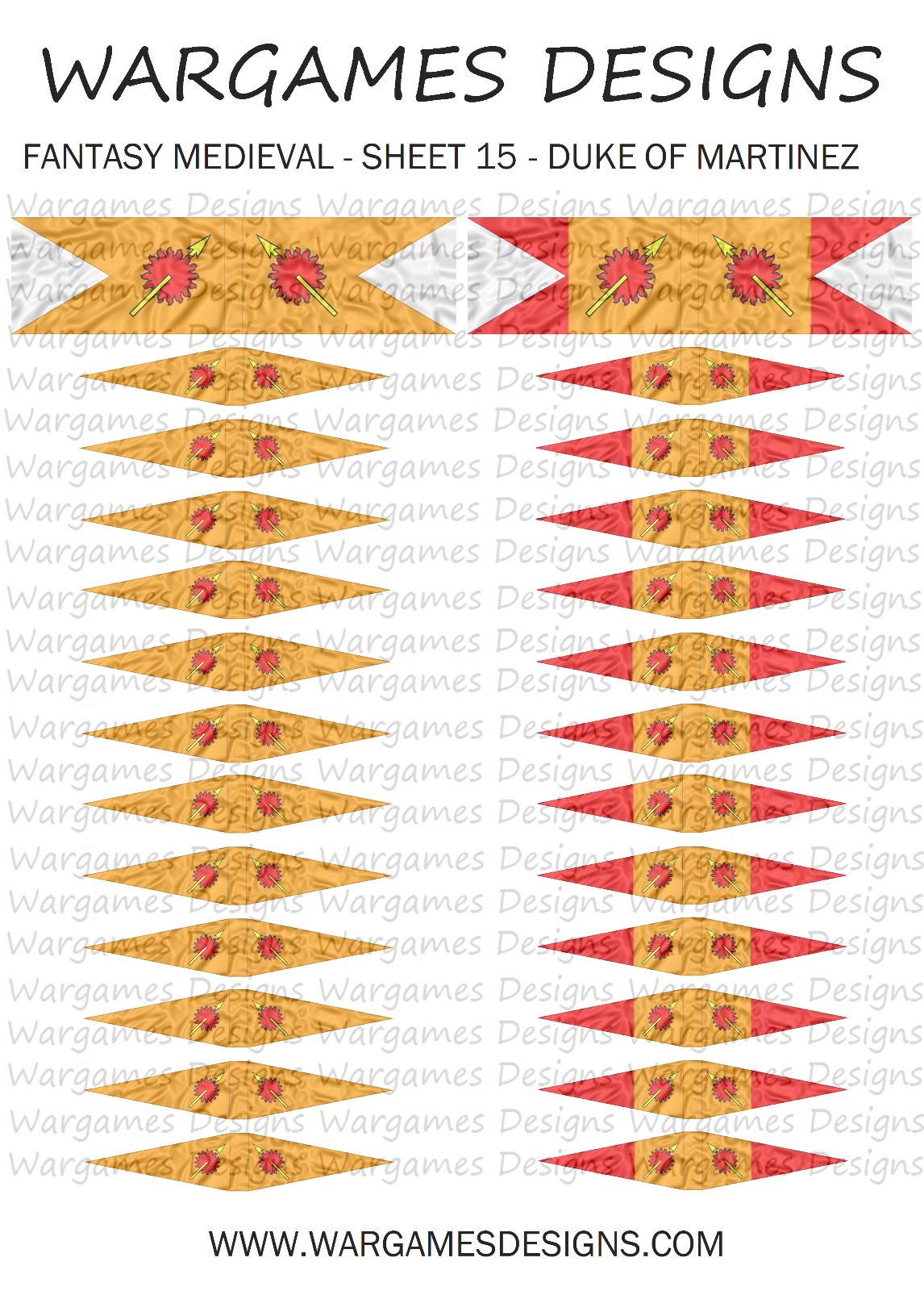 15mm Flags - Fantasy Medieval - Sheet 15 - Lion Rampant, FOG, DBA, Hail ...