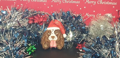 Springer Spaniel Christmas Bauble Homemade, Clay Liver & White ...