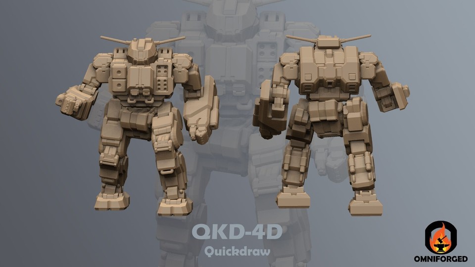 Quickdraw Mini QKD-4D Mecha MWO Miniature Compatible with Battletech | eBay