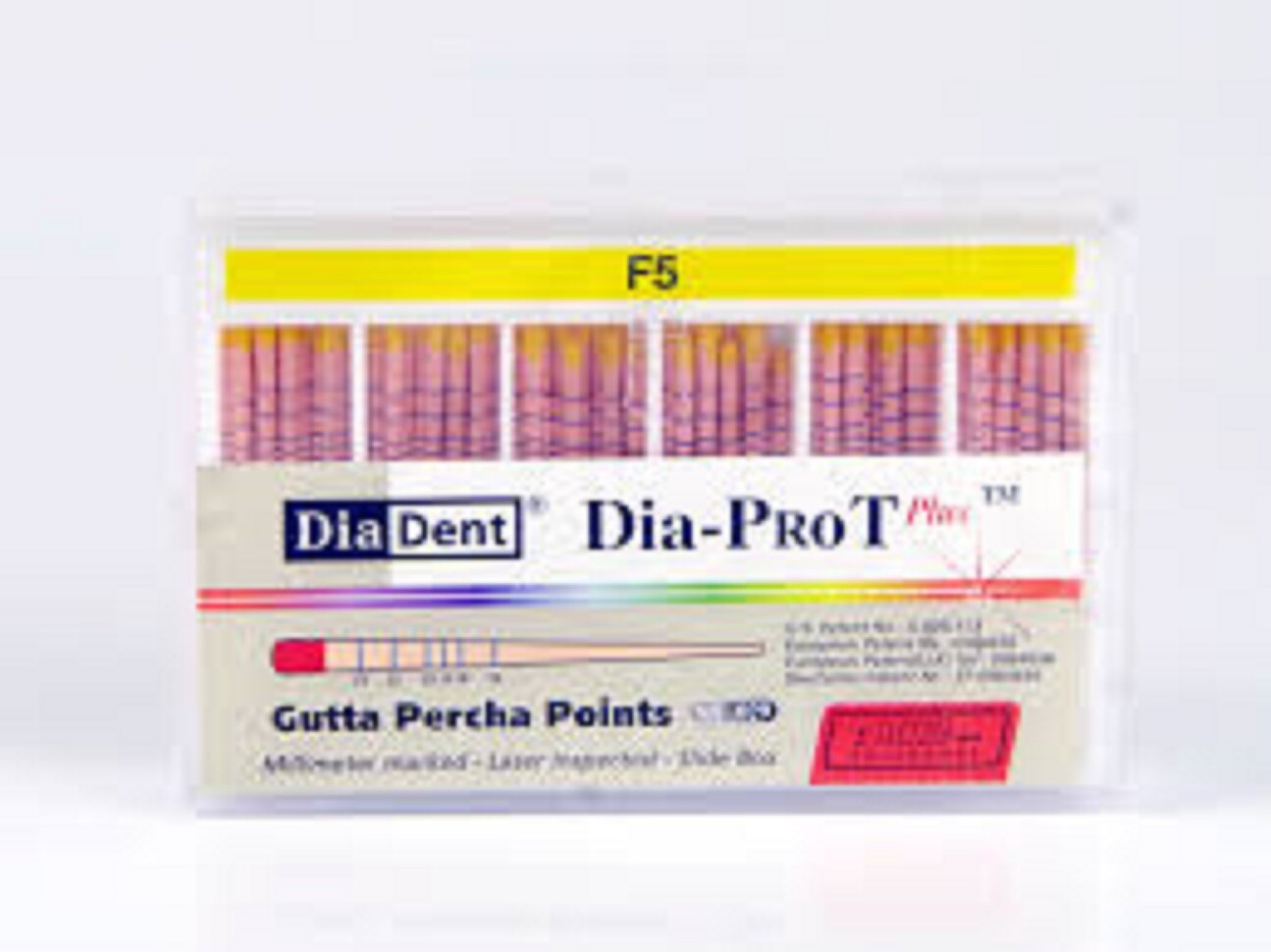 DiaDent Tapered Dia-PRO T Gutta Percha Points ML.029 Size F5 60/Box | eBay