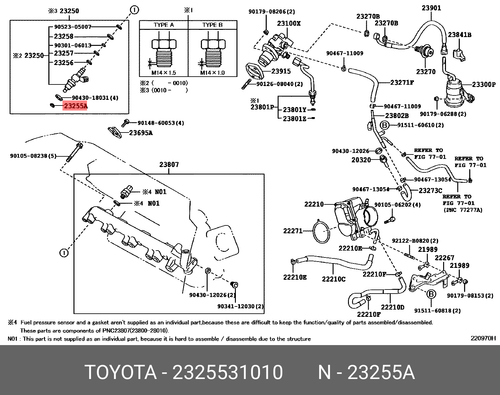 Genuine OE seal, fuel injector, 2325531010 for TOYOTA 23255-31010 | eBay.de