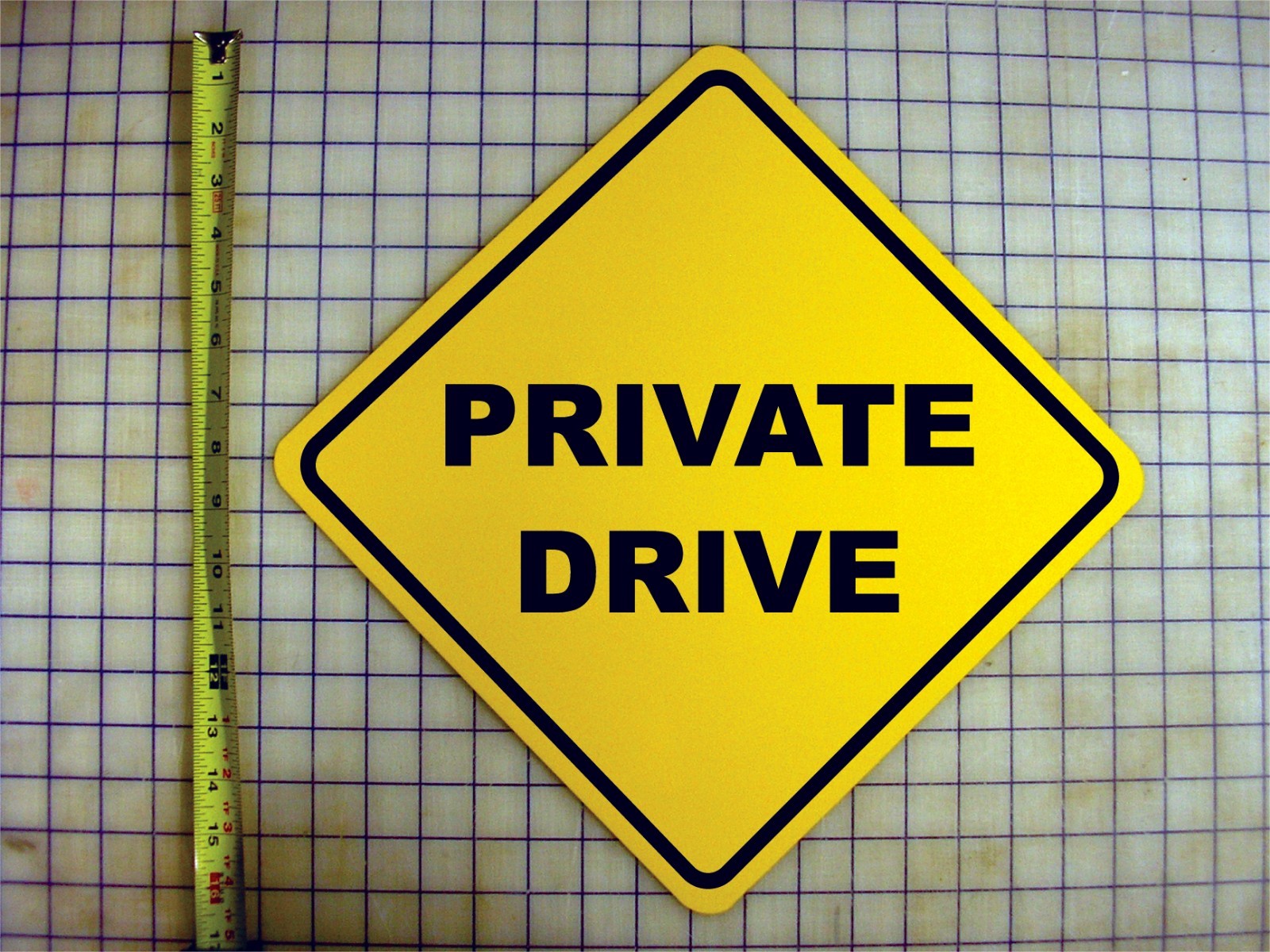 Private Drive Yellow Aluminum Sign | eBay