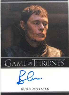Burn Gorman Bordered Autograph as Karl Tanner from Game of Thrones ...