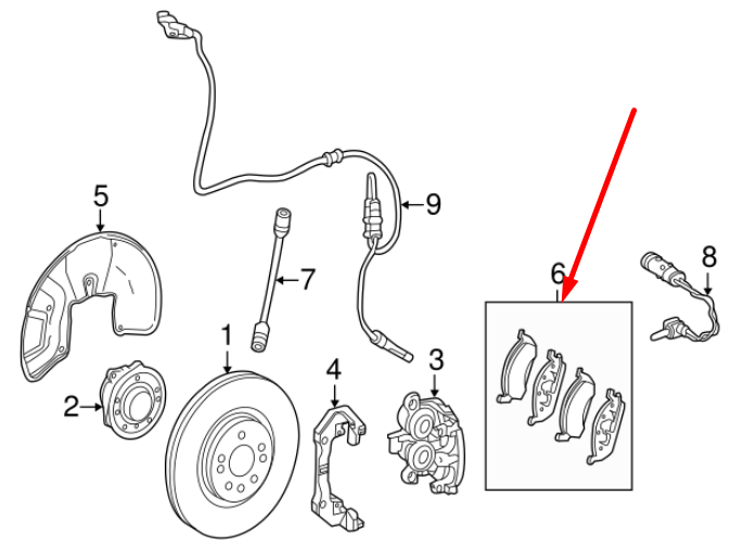 MERCEDES-BENZ M-CLASS Front Brake Pad Set A0004203302 NEW GENUINE | eBay