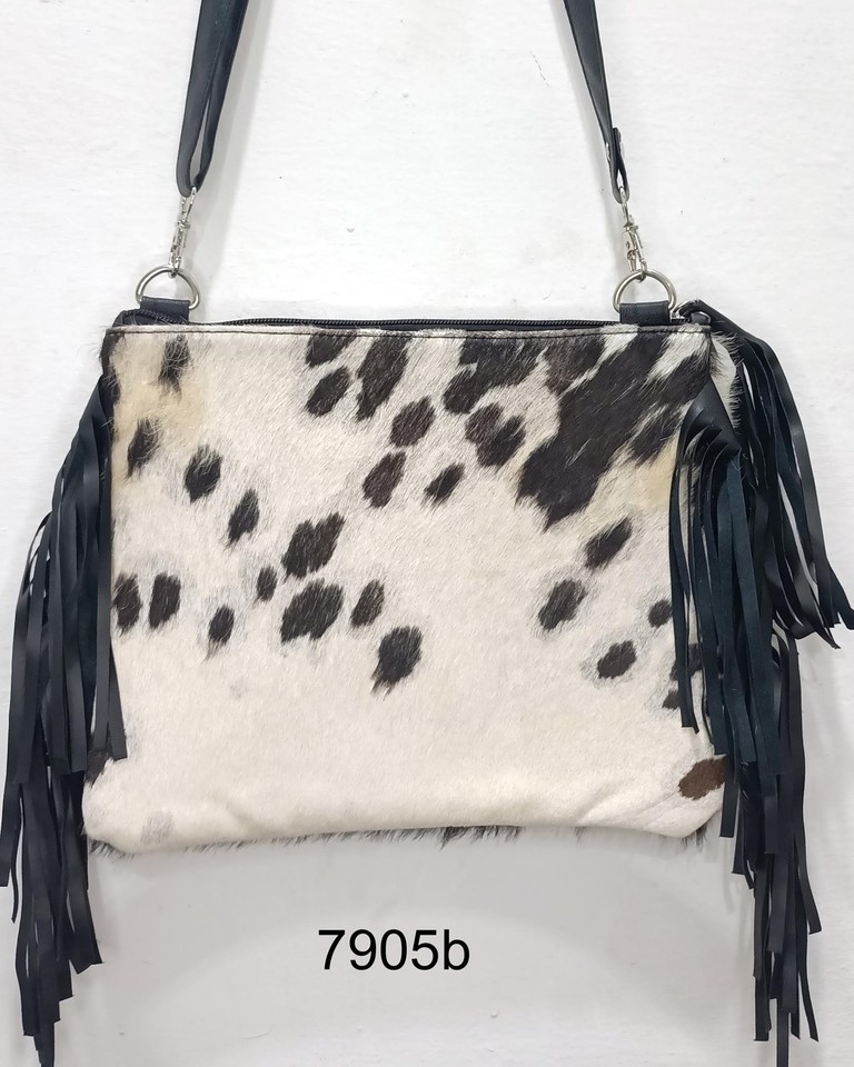 Cross body Real Cowhide Purse Handbag & Hand Clutch Cow Hide Bag ...