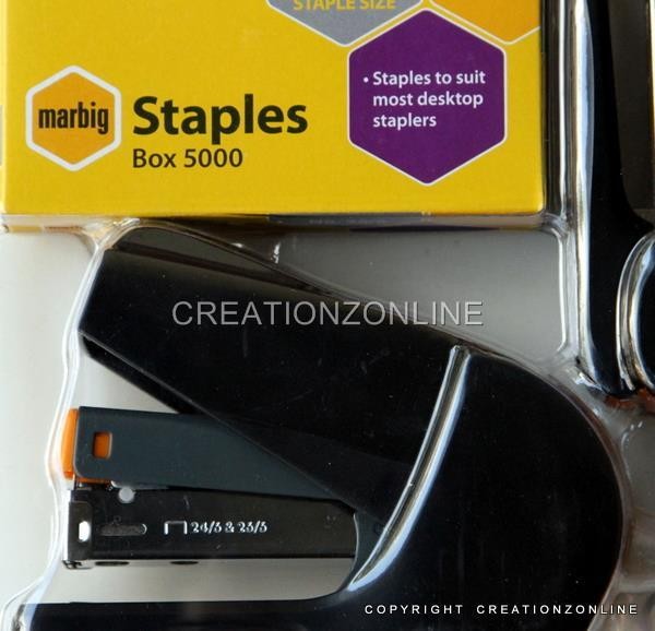 Marbig Low Force Stapler Kit + Stapler Remover + 5000 staples + 2 ...
