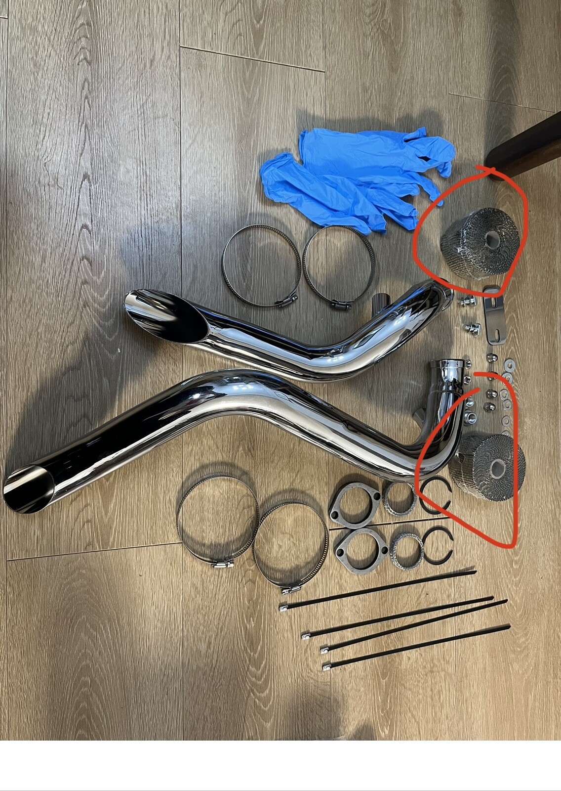 2" LAF Exhaust Pipes w/Flange Kits for Harley Sportster Softail Chrome ...