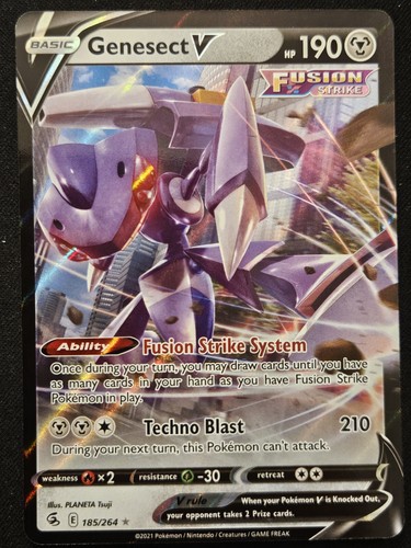 Genesect V 185/264 SWSH Fusion Strike Ext. Art Ultra Rare Holo Pokémon ...