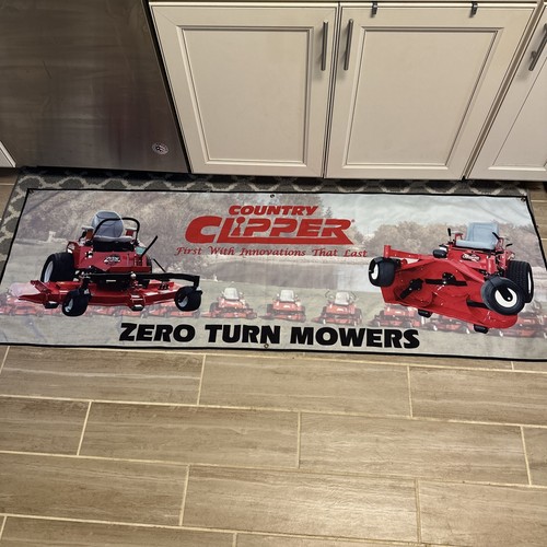 Country Clippers Zero Turn Lawn Mower Accessory Banner 70x24in Store ...