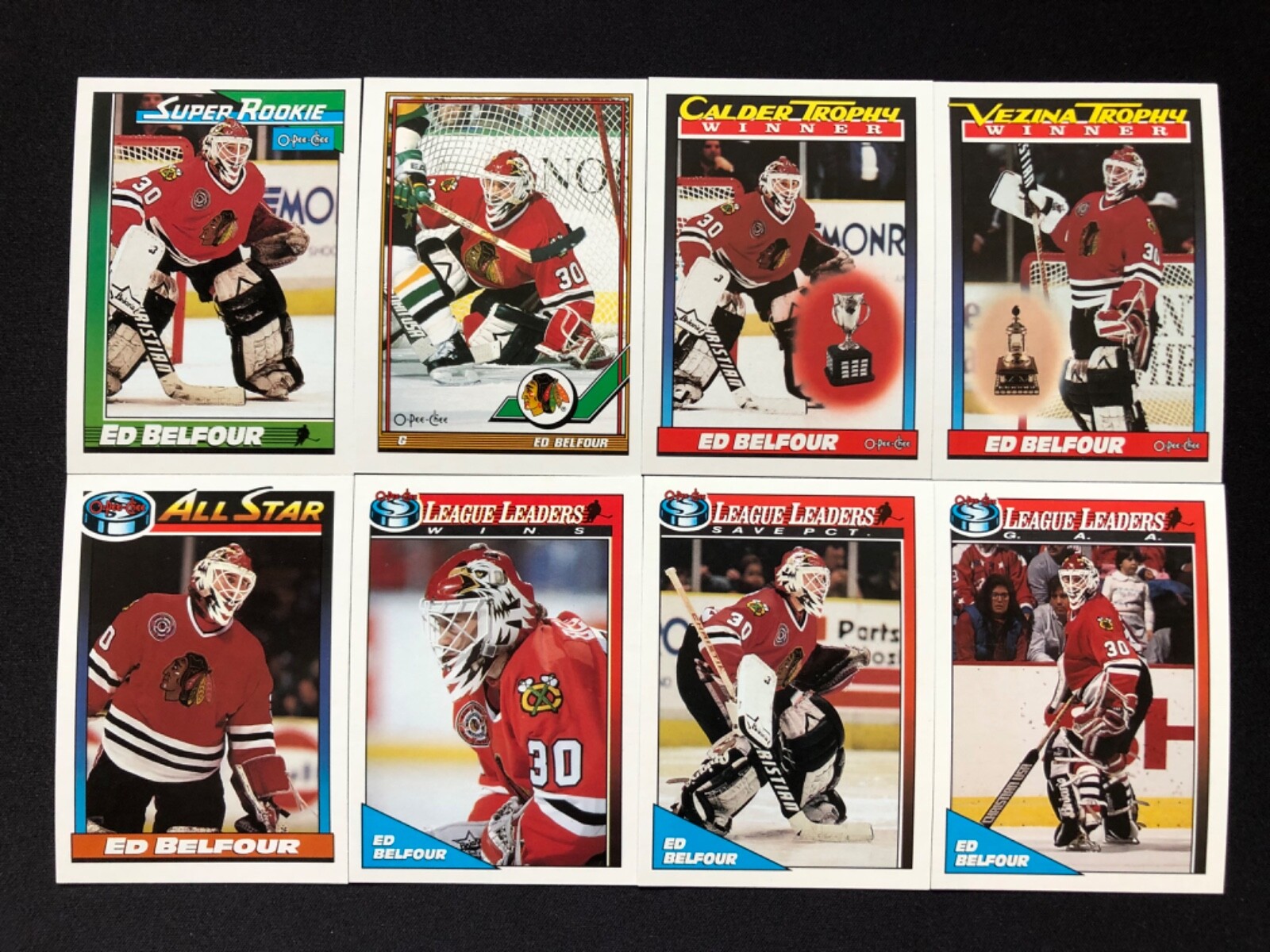 1991-92 O-Pee-Chee #4 Ed Belfour Rookie 8 Fresh Cards NM-MT | eBay