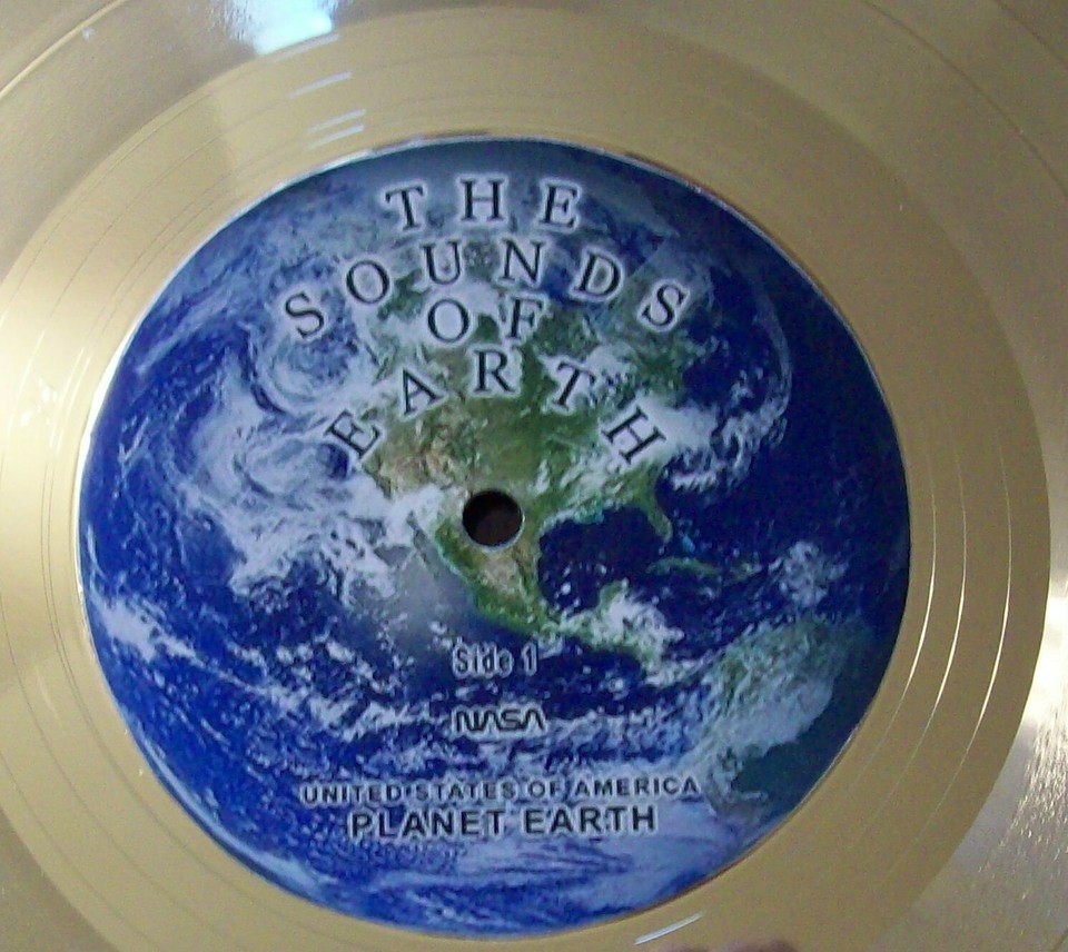 Full Size NASA Voyager 1 & 2 Gold Golden Record Album Disk +Plaque ...