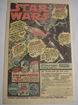 1978 Ad Star Wars Calendar, Comics, Buttons, T-Shirts, Iron-On ...