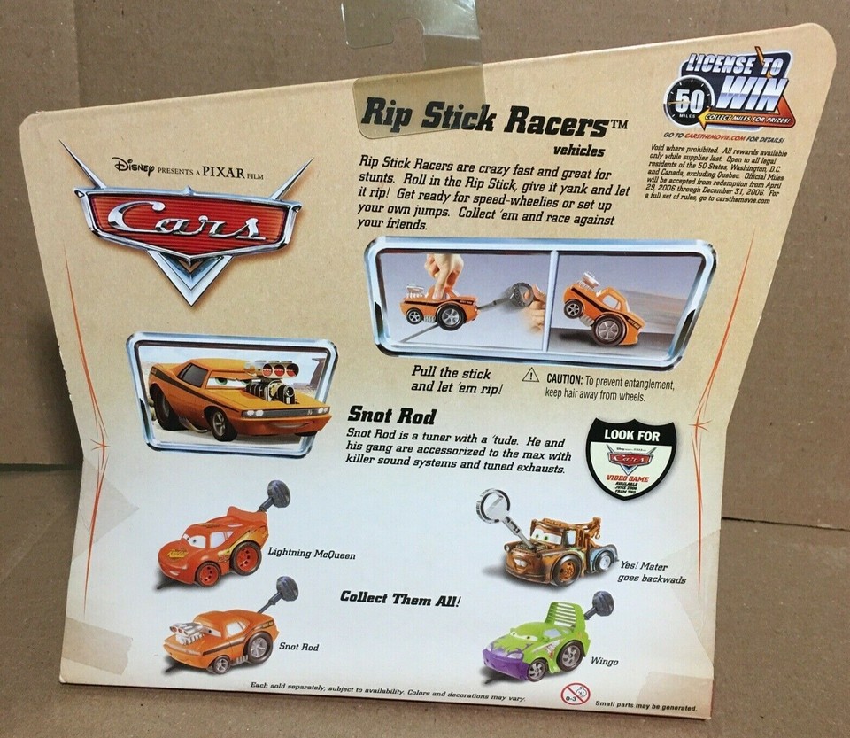 Mattel Disney CARS Snot Rod Rip Stick Racers car NOS | eBay