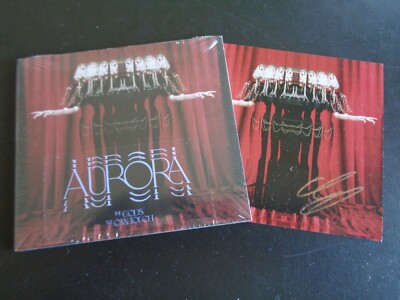 AURORA THE GODS WE CAN TOUCH CD & SIGNED AUTOGRAPH ART CARD RARE GOLD ...