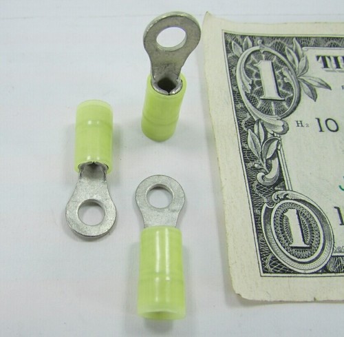 25 Pcs Calco Yellow Mil Spec Ring Terminals 12AWG - 10AWG #10 Stud ...
