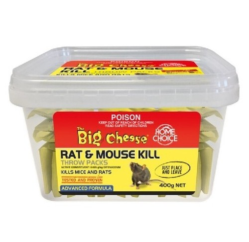 The Big Cheese 16 x 25g Home Choice Rat & Mouse Kill Throw Pack ...