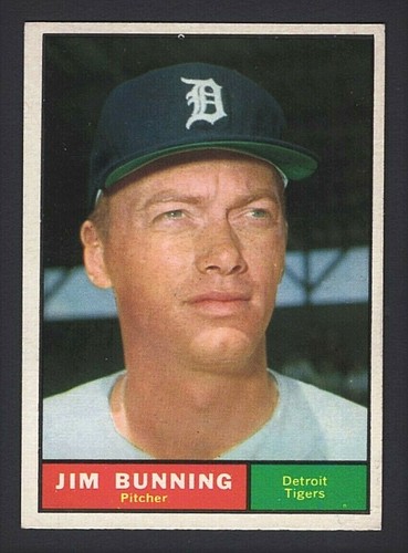 Jim Bunning Detroit Tigers 1961 Topps Card #490 | eBay