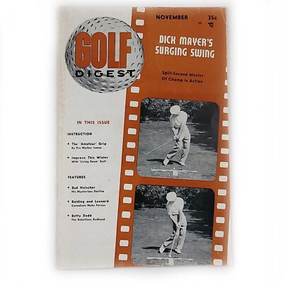 Golf Digest Magazine November 1957 64 Pages Bud Holscher Betty Dodd | eBay