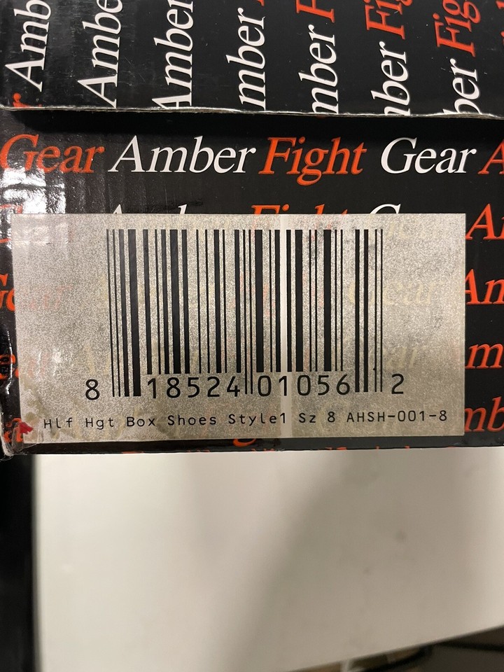 Amber Sports Fight Gear Boxing Boots - SZ 8 | eBay