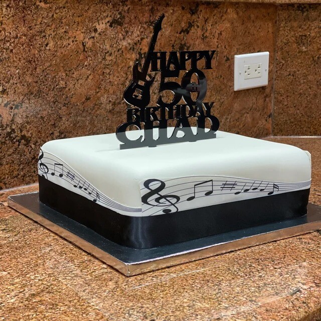 Edible music notes strips for cakes sugar paper frosting images bar ...