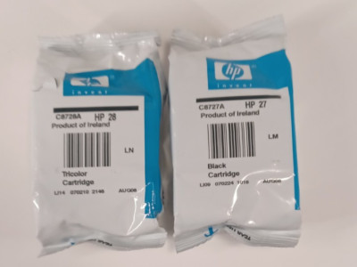 GENUINE HP 28 (C8728A) and HP 27 (C8727A) Color and Black Ink Cartridge ...