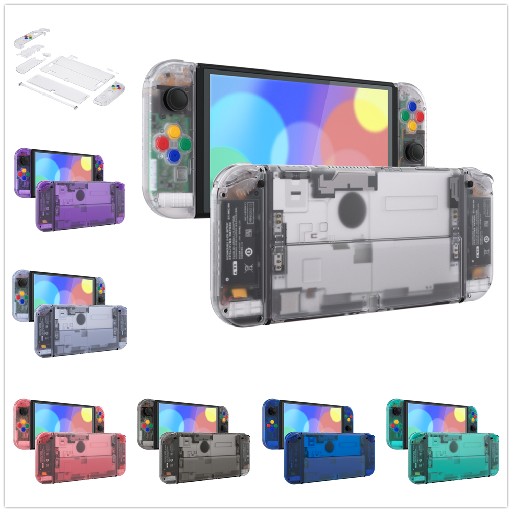 Nintendo Switch Clear Plate EXtremeRate Custom Replacement Full Set