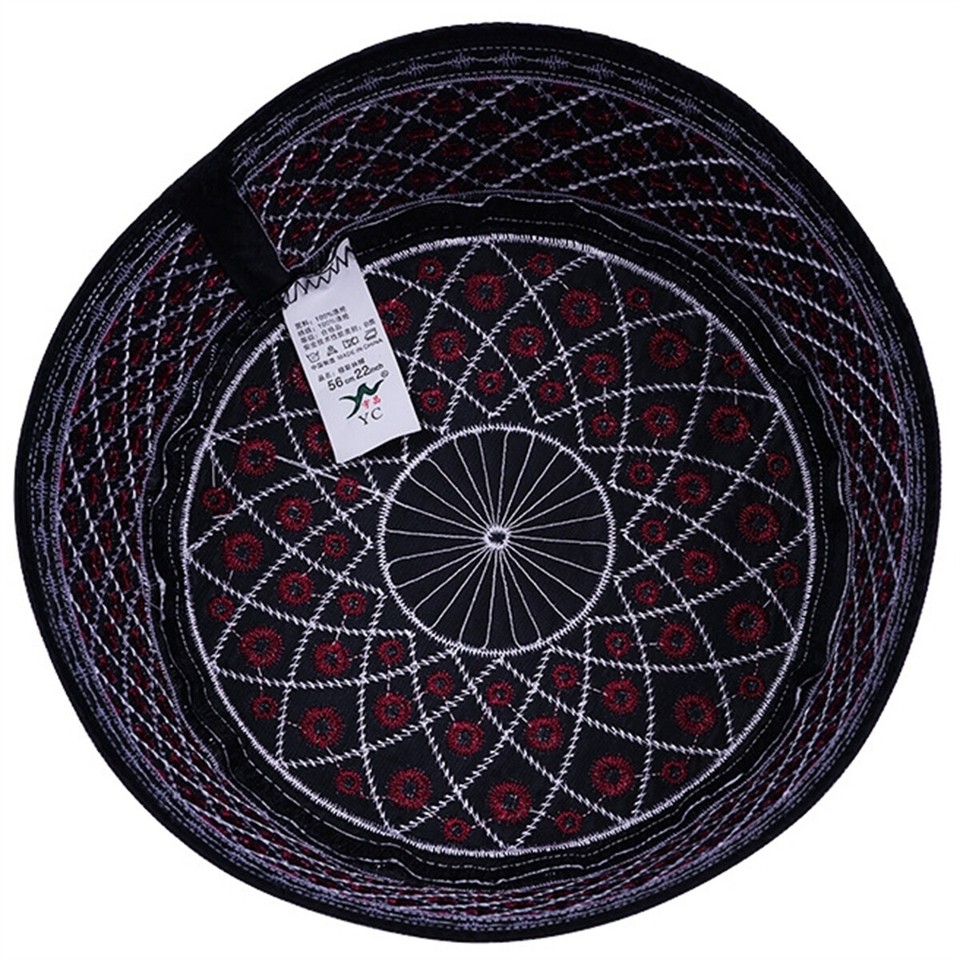 1pc Muslim Arabic Cap Mens Hats Prayer Islam Egyptian Kufi Topi Beanie ...