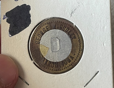 George W Dudley 10 Cents Bimetallic Trade Token - Akron Iowa IA L2 | eBay