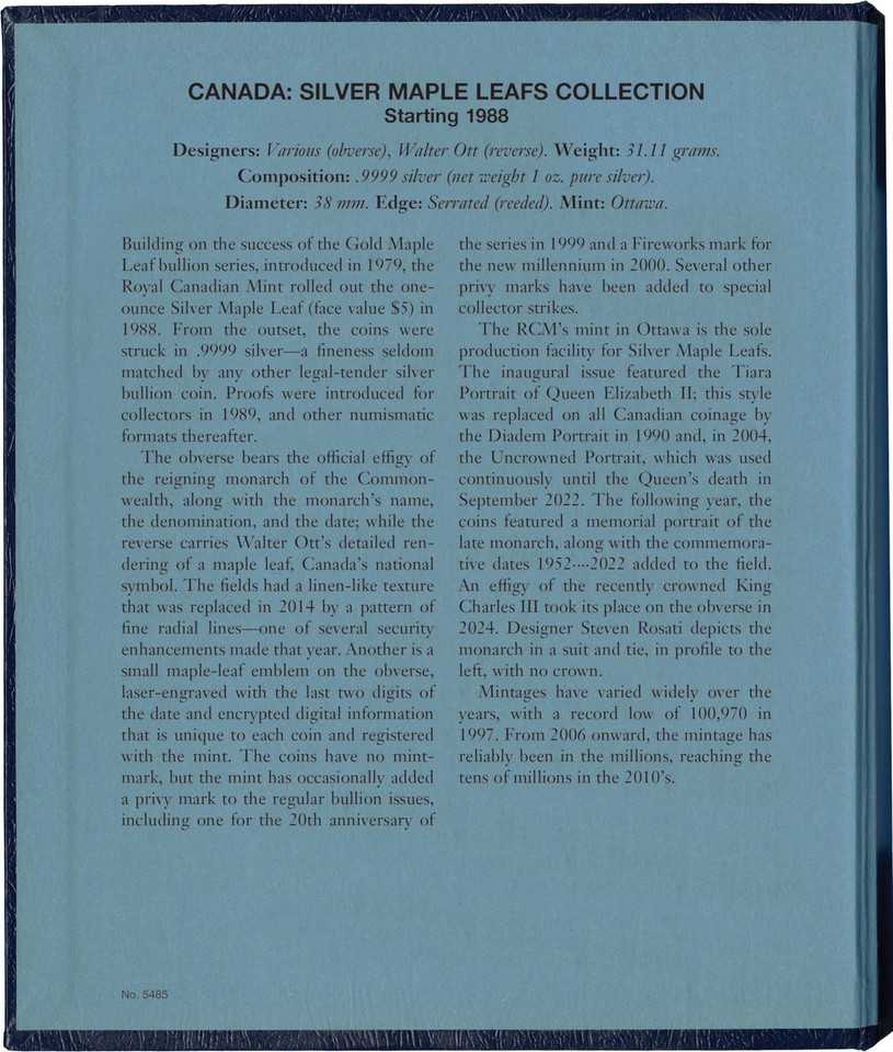 Whitman Classic® Coin Album - Canada Silver Maple Leafs: Starting 1988 ...