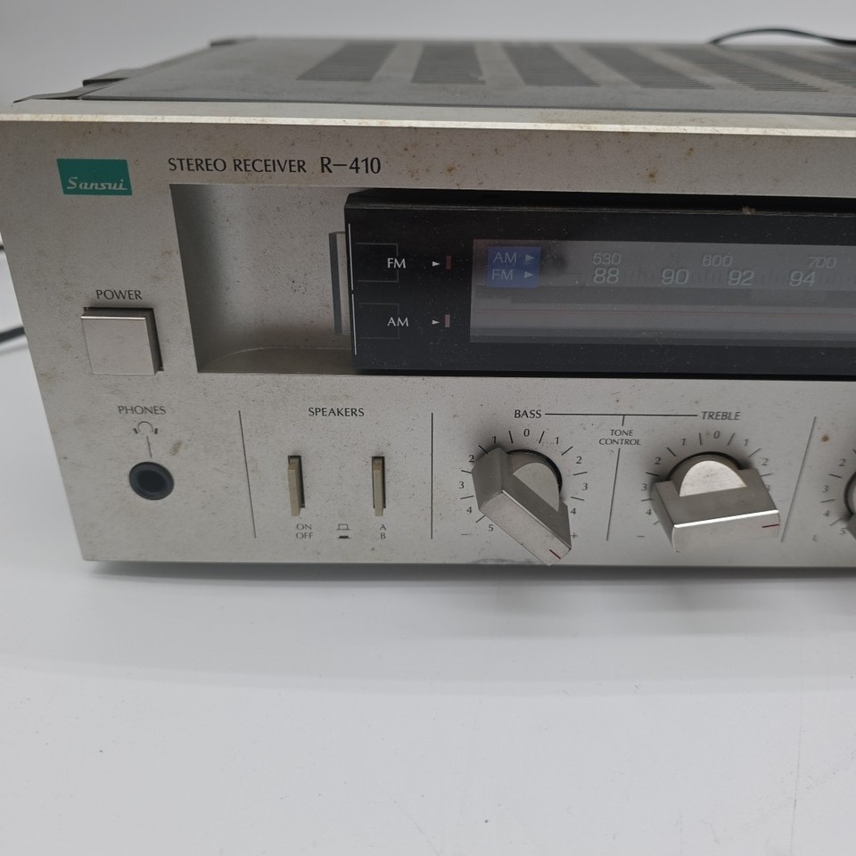 SANSUI R-410 Vintage Stereo Receiver AM-FM Phono - Silver | eBay