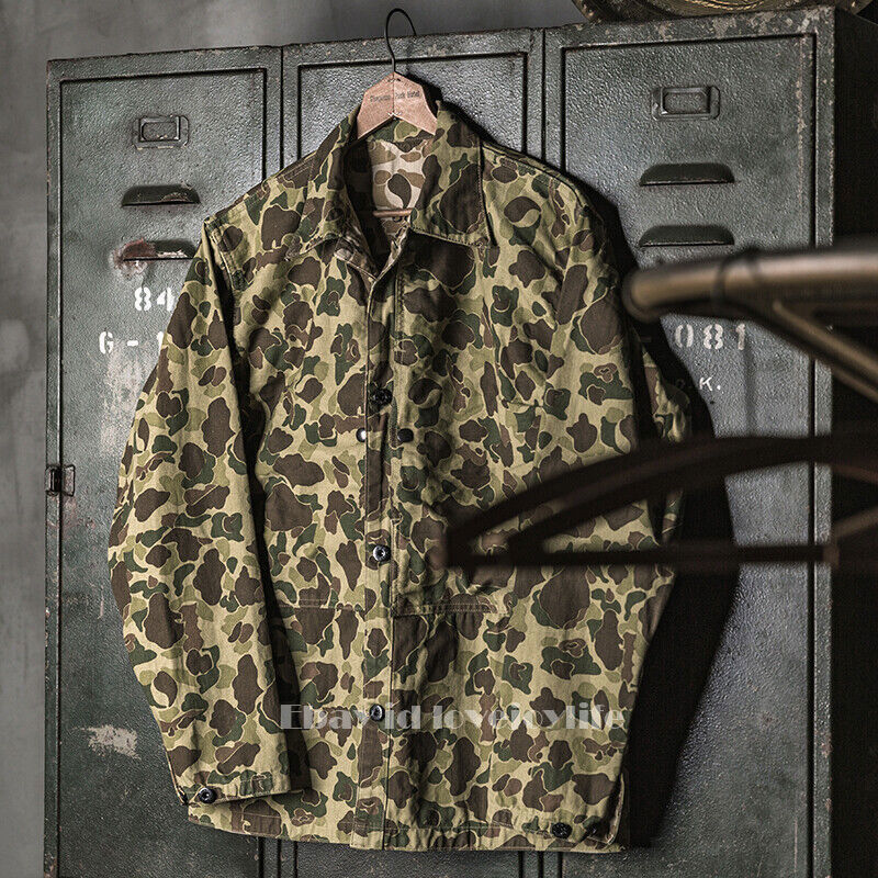 Bronson USMC P-44 Duck Hunter Camo Jacket Vintage Men's HBT Bronson USMC P-44 Duck Hunter Camo Jacket Vintage Men's HBT