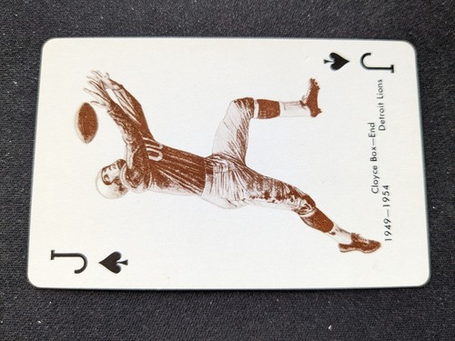 1963 Stancraft Playing Card # JS Cloyce Box (HOF) - Detroit Lions (NM ...