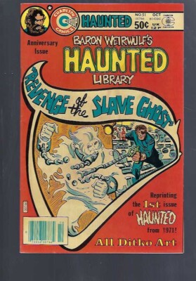 HAUNTED LIBRARY 51 VF+ - STEVE DITKO - 1971 SERIES - CHARLTON HORROR ...