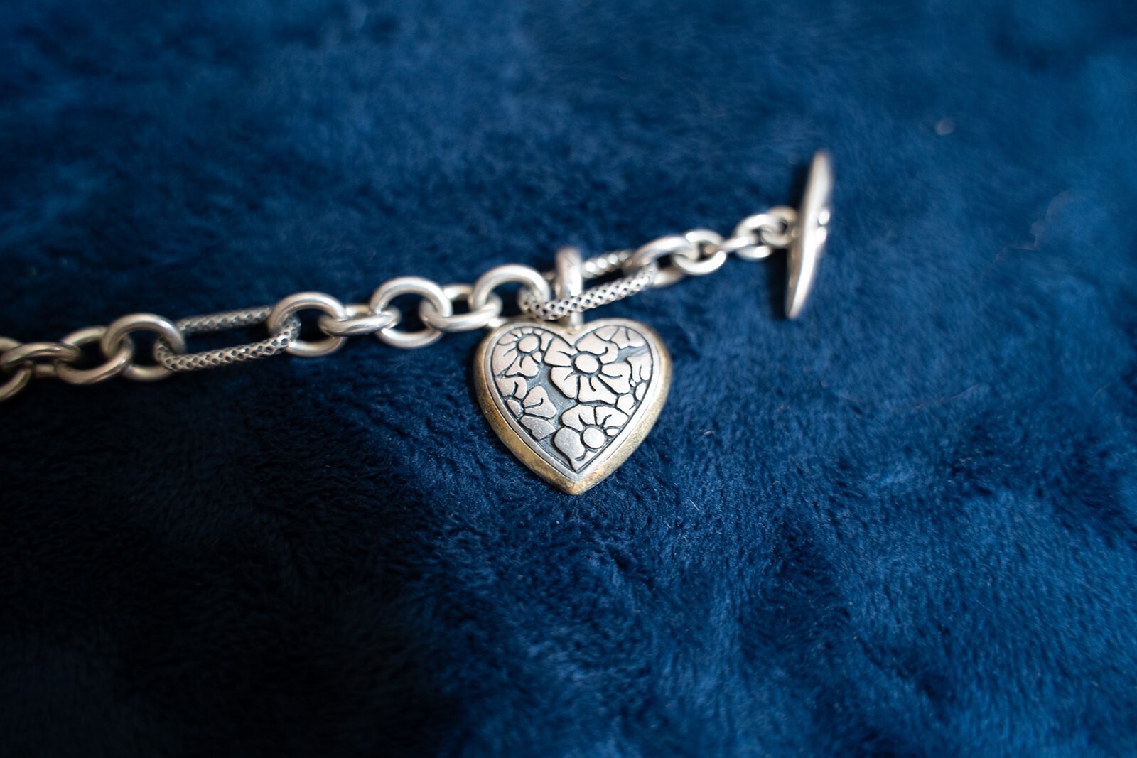 ANN KING STERLING 925 18k gold SILVER BRACELET HEART CHARM Intiial I 28g Letter | eBay