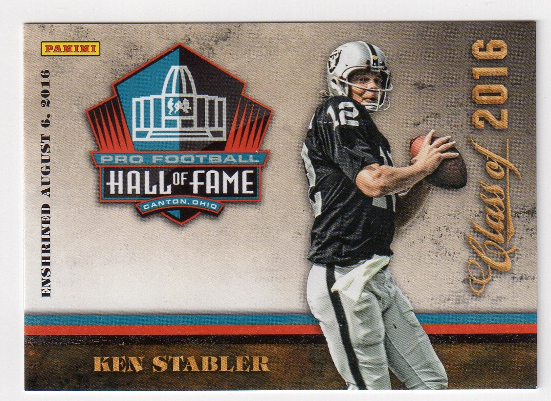 Ken Stabler Panini NFL Pro Football Hall of Fame Class of 2016 Card HOF ...