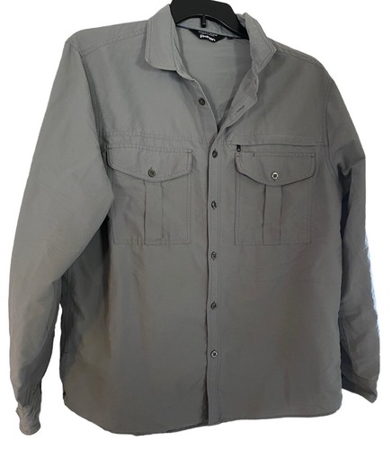 Rohan Expedition Shirt Mens Insect Shield UPF 40 Hiking Gray Size XL | eBay