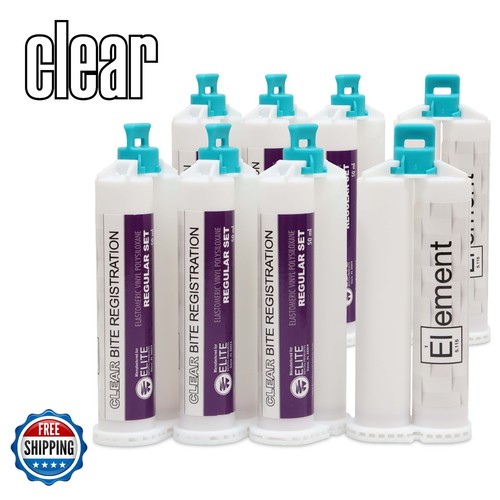 CLEAR VPS PVS Bite Registration Material REGULAR SET 8 X 50ml ...