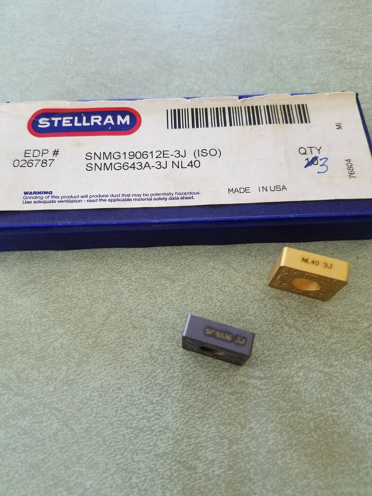 SNMG 643, CARBIDE INSERTS, MIXED GRADES & CHIP BREAKERS, STELLRAM | eBay
