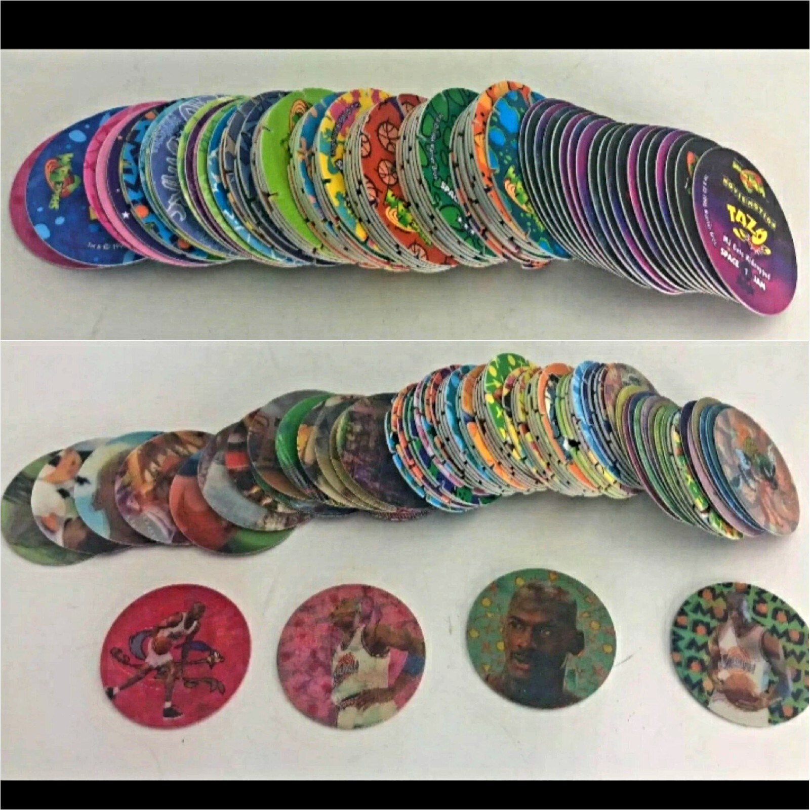 Space Jam 3D Tazos 1996 - Complete Set 80 Pogs - Looney Tunes Michael ...