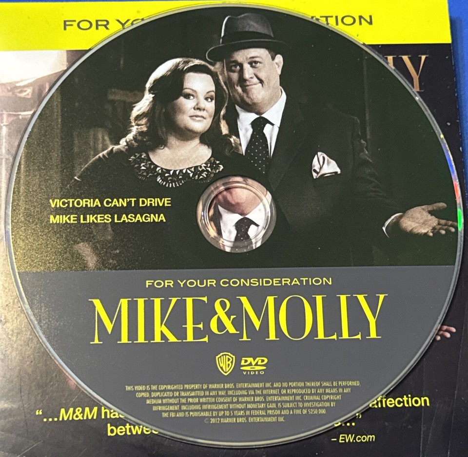 MIKE & MOLLY EMMY FYC DVD SCREENER MELISSA MCCARTHY SITCOM PROMO RARE OOP | eBay