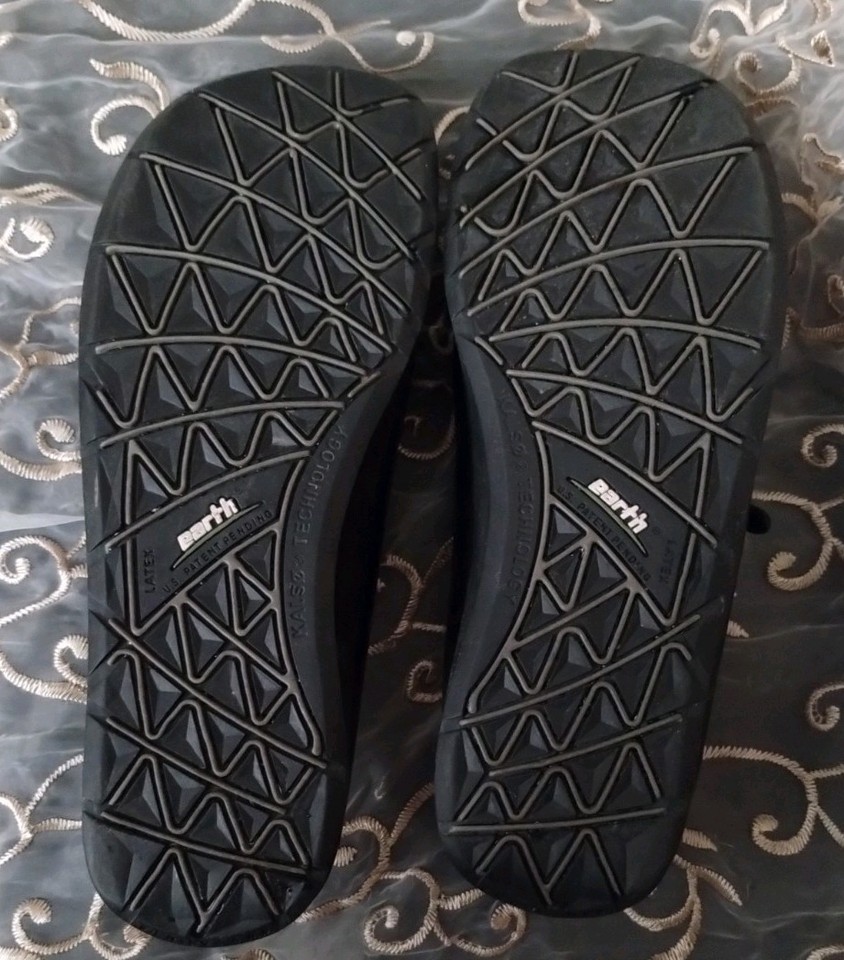 Kalso Earth Kharma Mary Jane Slides Clogs leather Black Women’s Size 7. ...