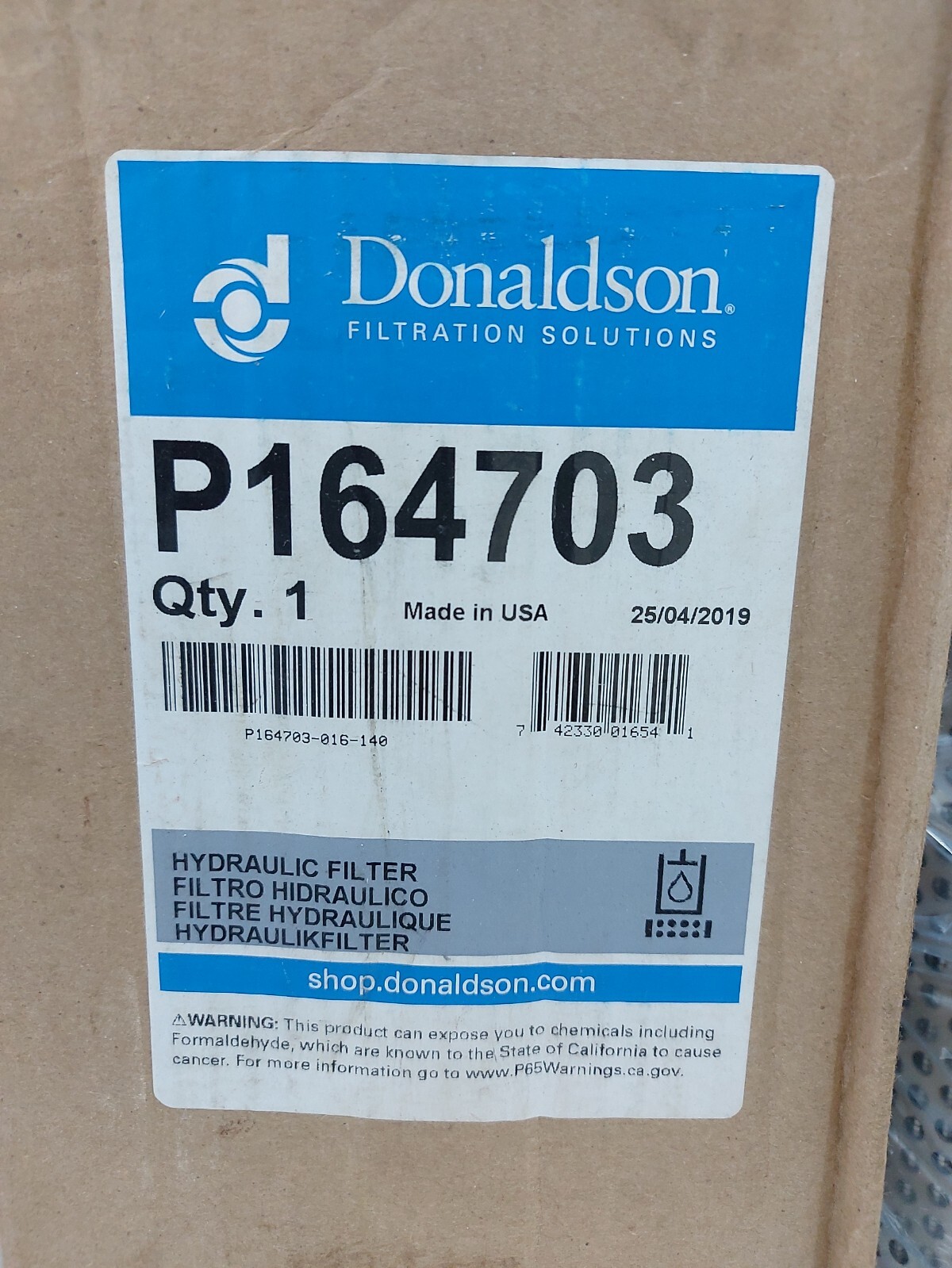 Donaldson P164703 Hydraulic Filter | eBay