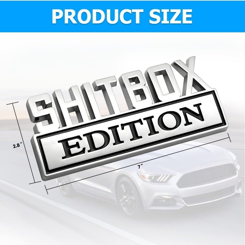 2* Big ShitBox Edition Emblem Badges for Trucks Side Fender Tailgate ...