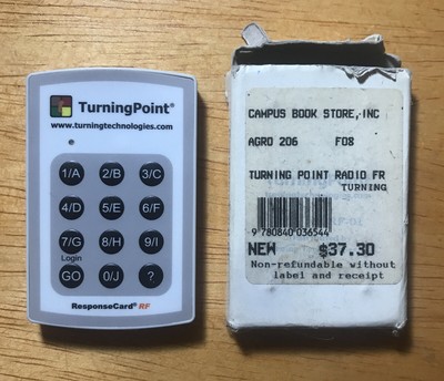 Turning Technologies Point Clickers Response Card RCRF-01 | eBay