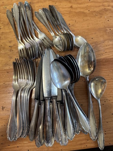 Vintage WMF 90 Flatware Silver Plate Germany Set Of 57 Pieces Friodur ...