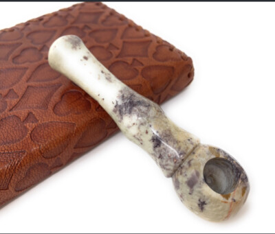Stone Smoking Pipe Natural Stone Marble crystal wand rock tobacco Pipe ...