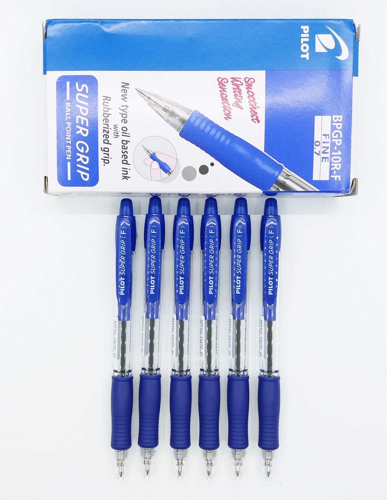 Pilot Super Grip Bpgp-10r-f 0.7mm Fine Ball Point Pen 1pcs Black 2 ...