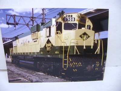 ORIGINAL KODAK 8" X 11" TRAIN PHOTO READING LINES LOCOMOTIVE 5308 BEE ...